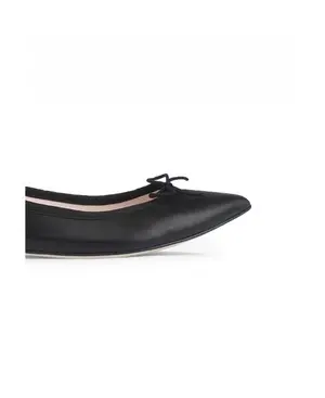 Repetto Brigitte Pointed-toe Ballerina Flats With Bow Detailing - Black