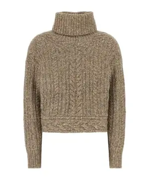 Isabel Marant Étoile Cable Knit Turtleneck Jumper - Brown