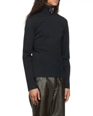 We11Done High-neck Pullover With Embellished Collar