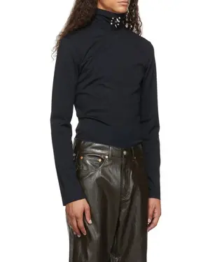 We11Done High-neck Pullover With Embellished Collar