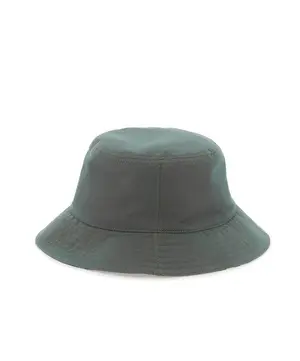 Burberry Logo Embroidered Checked Reversible Bucket Hat - Black