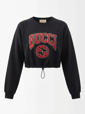 Gucci Cropped Sweatshirts Hoodies For Women