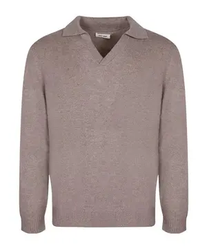 Soft Goat Fine Knit Long Sleeve Sweater - Beige