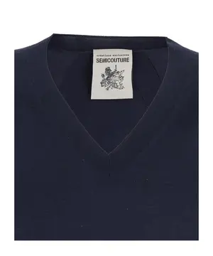 SEMICOUTURE V-neck Ribbed Knitwear