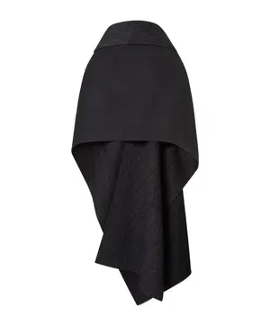 Fendi Enveloping Short Cloak With Ff Motif Lining