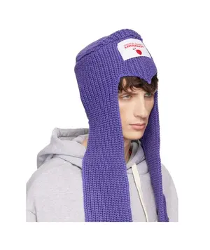 CHARLES JEFFRREY LOVERBOY Charles Jeffrey Loverboy X Clash Of Clans Earmuff Hat - Purple