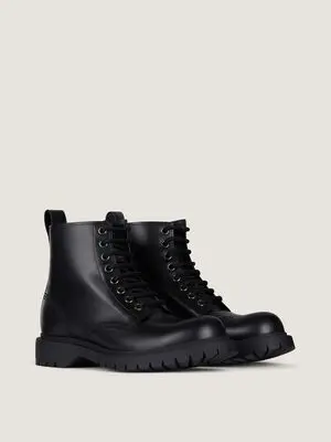 Givenchy Round Toe Lace-up Combat Boots