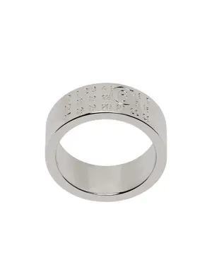 MAISON MARGIELA Engraved Logo Ring - Gray