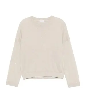 Brunello Cucinelli Sequin Embellished Long Sleeve Top