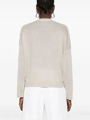 Brunello Cucinelli Sequin Embellished Long Sleeve Top