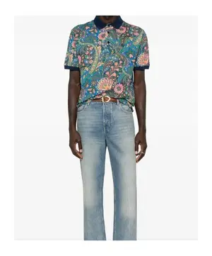 Etro Paisley-print Polo Shirt - Multicolor