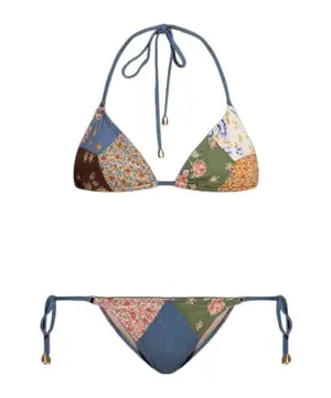 Zimmermann Lucky Spliced Triangle Two Piece Bikini - Multi-color