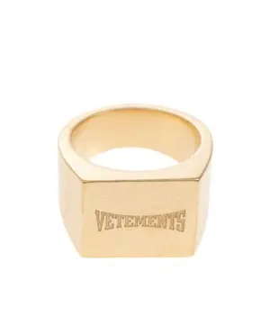 Vetements Logo Ring - Yellow