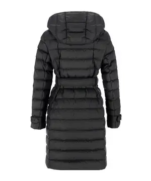 Burberry Long-sleeved Quilted Down Jacket With Belt