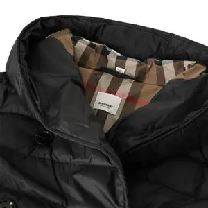 Burberry Long-sleeved Quilted Down Jacket With Belt