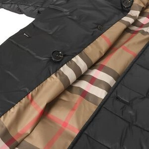 Burberry Long-sleeved Quilted Down Jacket With Belt