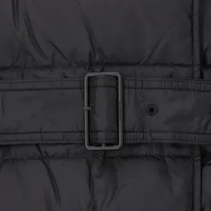 Burberry Long-sleeved Quilted Down Jacket With Belt