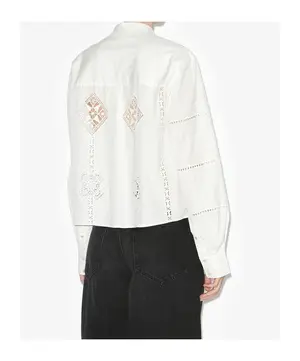 Isabel Marant Étoile Serena Embroidered Cotton Poplin Shirt