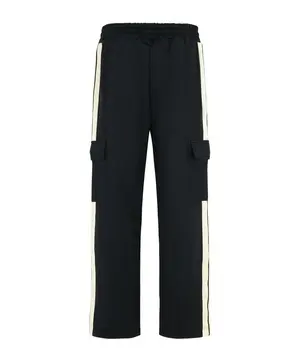 Palm Angels Logo Printed Track Pants - Black