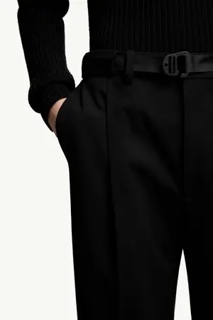 Moncler Straight-leg Belted Trousers - Black