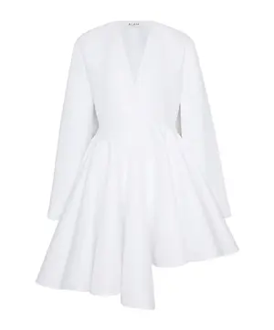 Alaïa Asymmetrical V-neck Short Dress