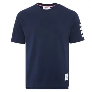 Thom Browne 4-bar Stripe Crewneck T-shirt - Navy Blue