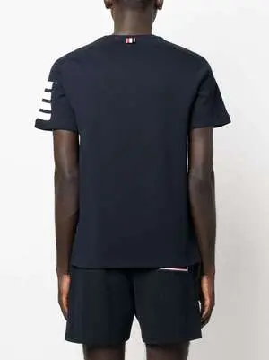 Thom Browne 4-bar Stripe Crewneck T-shirt - Navy Blue