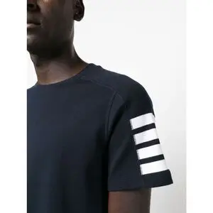 Thom Browne 4-bar Stripe Crewneck T-shirt - Navy Blue