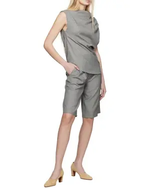 LOULOU STUDIO Pleated Pocket Shorts