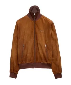 Prada Zip-up Blouson Jacket - Cognac