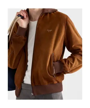 Prada Zip-up Blouson Jacket - Cognac