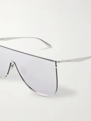 Alaïa Shield Frame Sunglasses - Silver