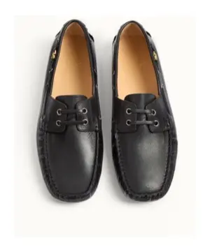 Valentino Garavani Lace-up Boat Shoes - Black