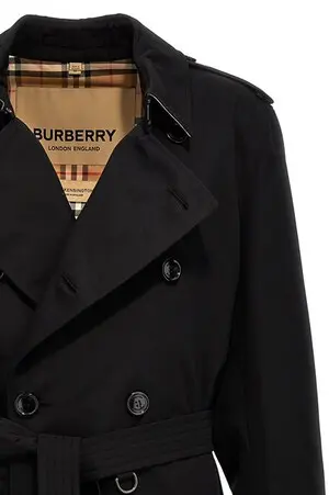 Burberry Heritage Kensington Double Breasted Belted Trench Coat
