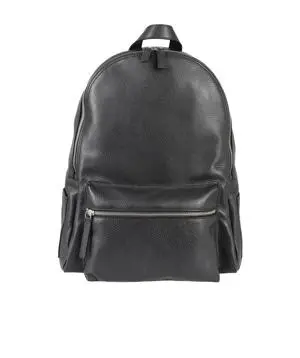 ORTIGNI Textured Leather Backpack - Black
