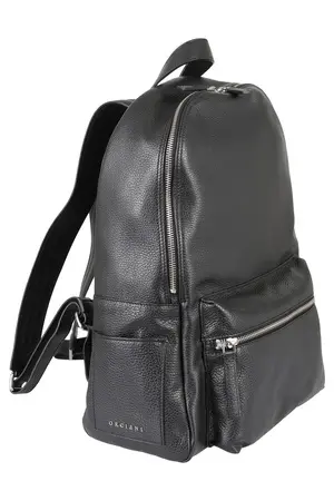 Orciani Textured Leather Backpack - Black