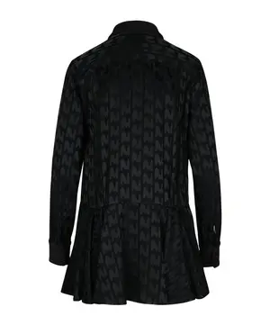MSGM All-over "m" Letter Combination Long-sleeved Dress