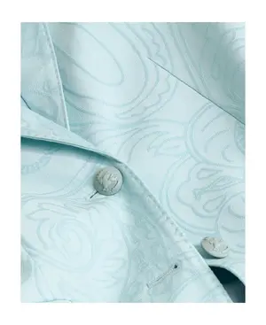 Etro Tailored Paisley Jacquard Jacket - Blue