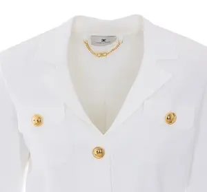 Elisabetta Franchi Milano Stitch Knit Jacket With Gold-tone Hardware