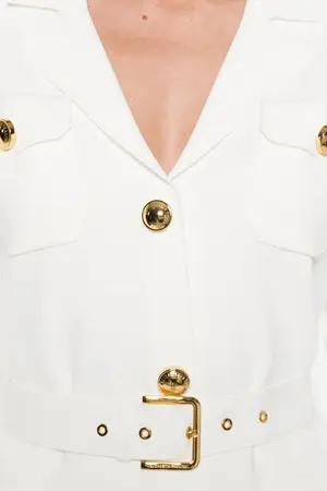 Elisabetta Franchi Milano Stitch Knit Jacket With Gold-tone Hardware