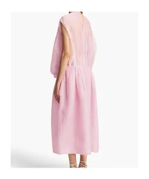 Khaite Peony" Washed Organza Blouson Dress
