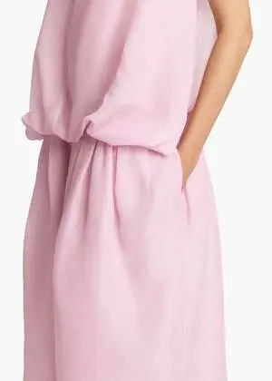 Khaite Peony" Washed Organza Blouson Dress
