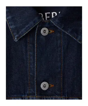 Burberry Button-up Denim Jacket With Equestrian Knight Suede Patches