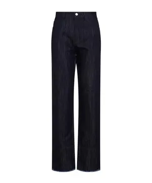 Victoria Beckham Lurex High-rise Wide-leg Jeans - Black