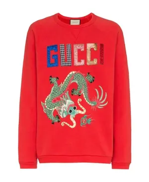 Gucci Embroidered Dragon Sweatshirt