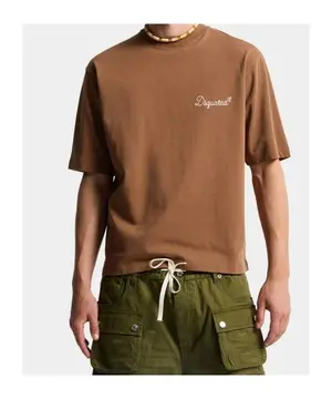 Dsquared2 Logo Embroidered Crewneck T-shirt