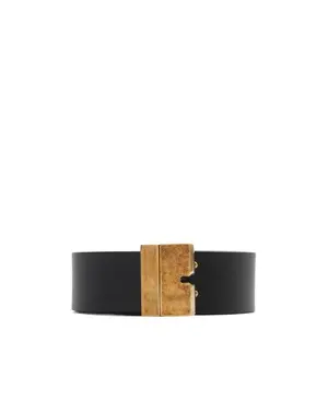 Burberry Logo Embossed Reversible Belt - Black