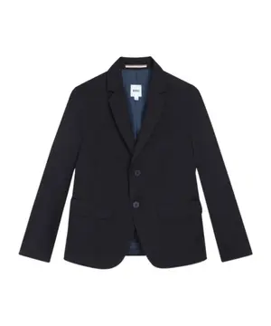 Hugo Boss Single-breasted Blazer With Notched Lapels - Blue