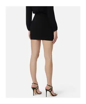Elisabetta Franchi Draped Skirt With Golden Ring Detail