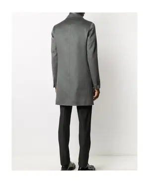 Herno Single-breasted Layered Coat - Black